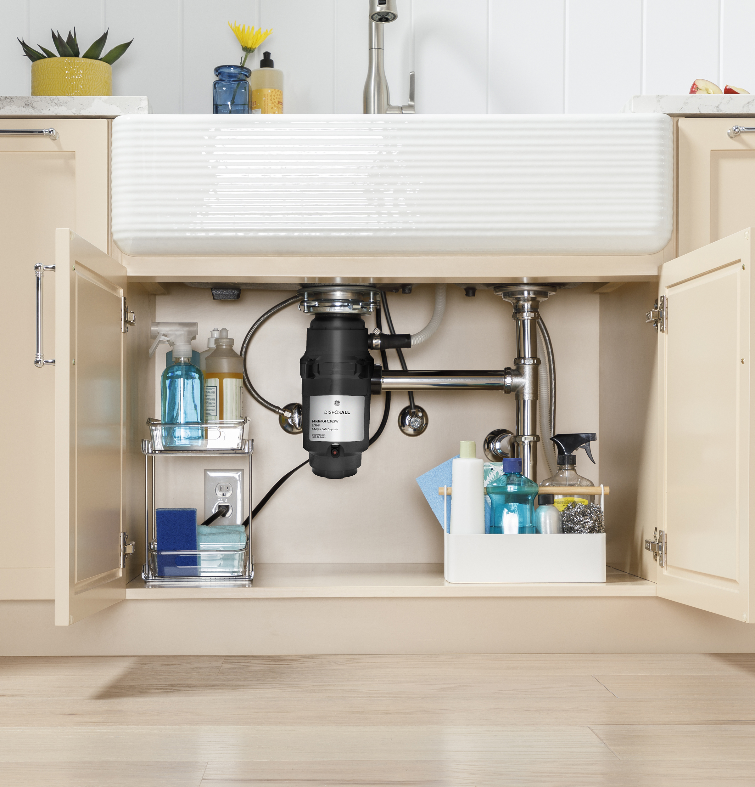 GFC365W | GE DISPOSALL® 1/3 HP Continuous Feed Garbage Disposer ...