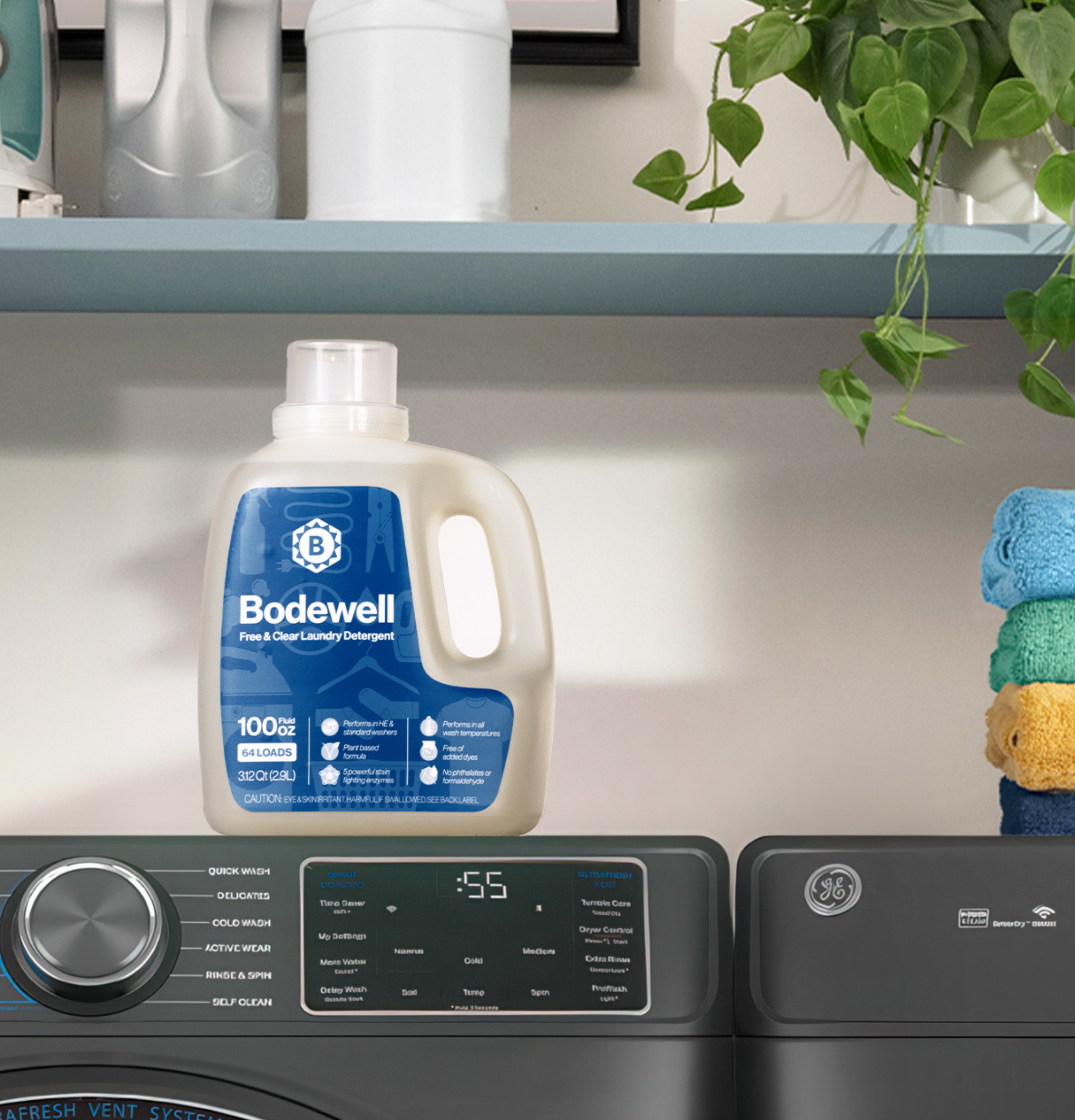 BCDH100BLNUA | Bodewell Free & Clear Liquid Laundry Detergent, 100 oz ...