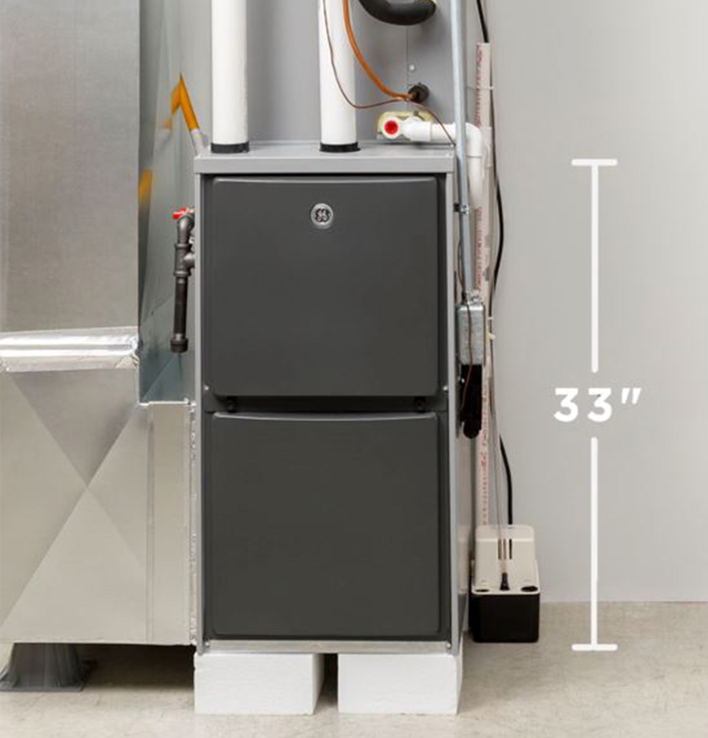 5-Ton 90K BTU 96% AFUE Two-Stage Upflow/Horizontal Flow Gas Furnace ...