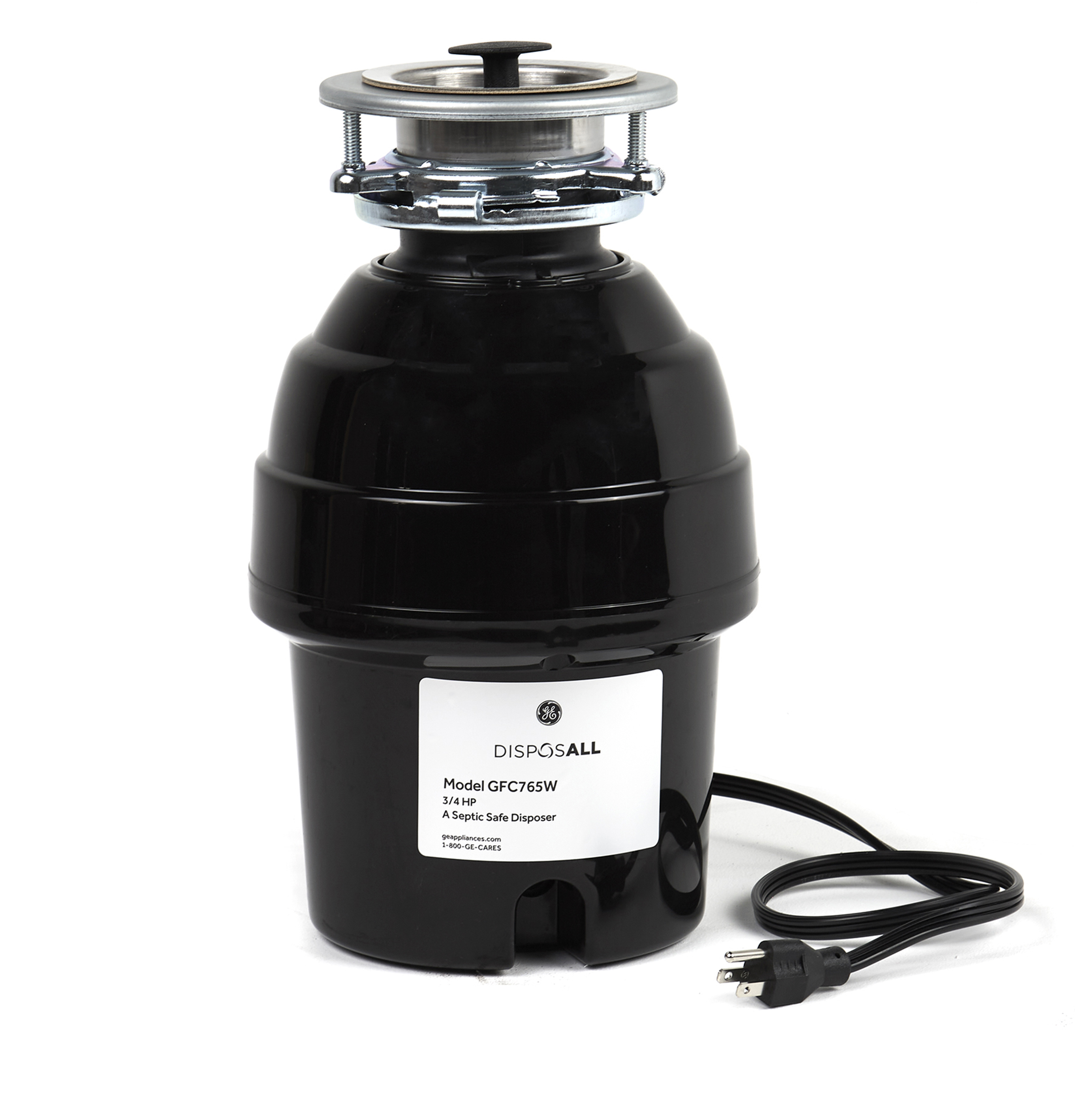 GFC765W | GE DISPOSALL® 3/4 HP Continuous Feed Garbage Disposer ...