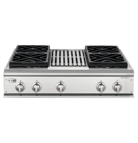 ZGU36L4RHSS — GE Monogram® 36" Professional Gas Cooktop with 4 Burners ...