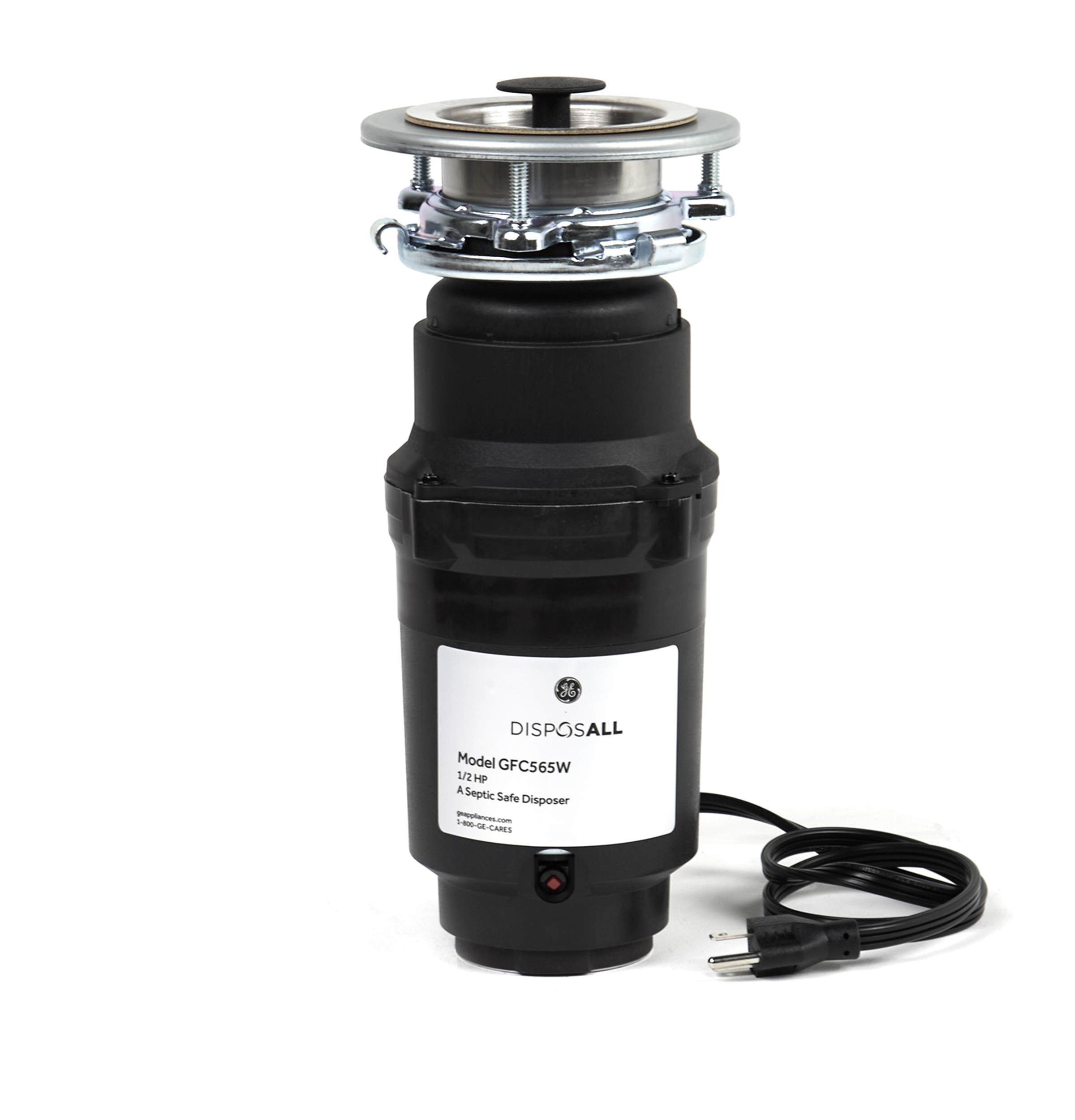 GFC565W | GE DISPOSALL® 1/2 HP Continuous Feed Garbage Disposer Corded ...