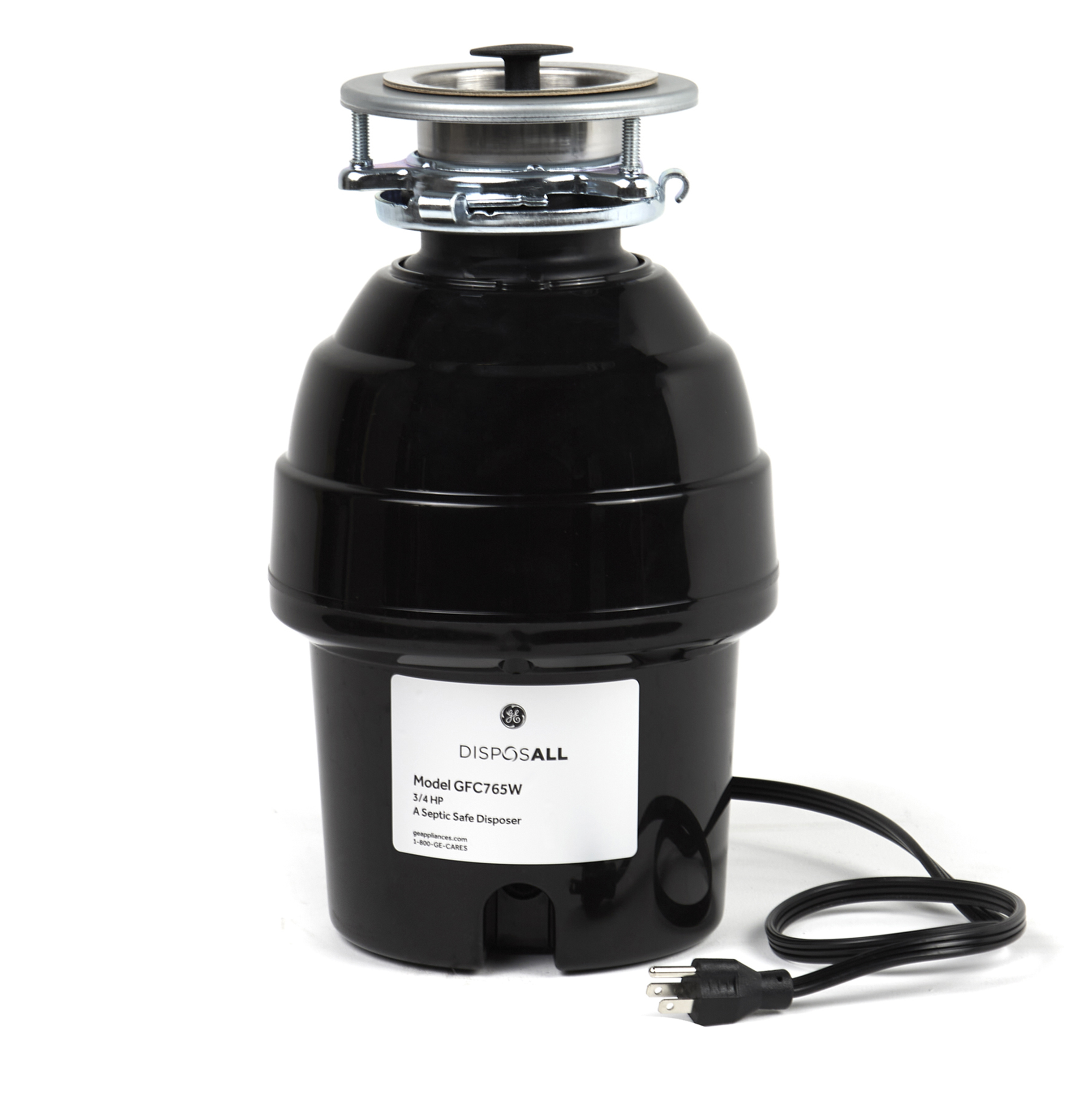 GFC765W | GE DISPOSALL® 3/4 HP Continuous Feed Garbage Disposer ...