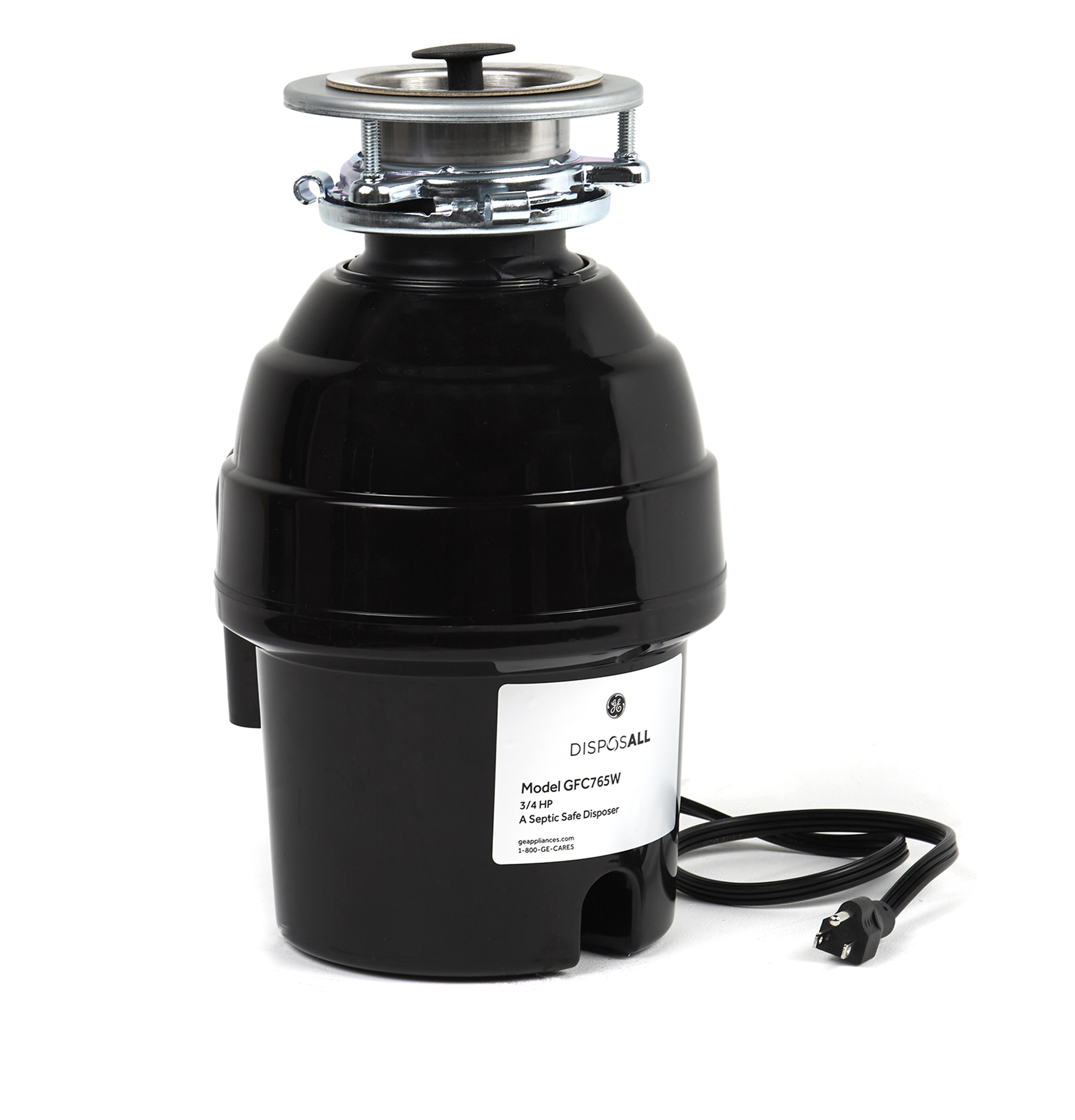GFC765W | GE DISPOSALL® 3/4 HP Continuous Feed Garbage Disposer ...