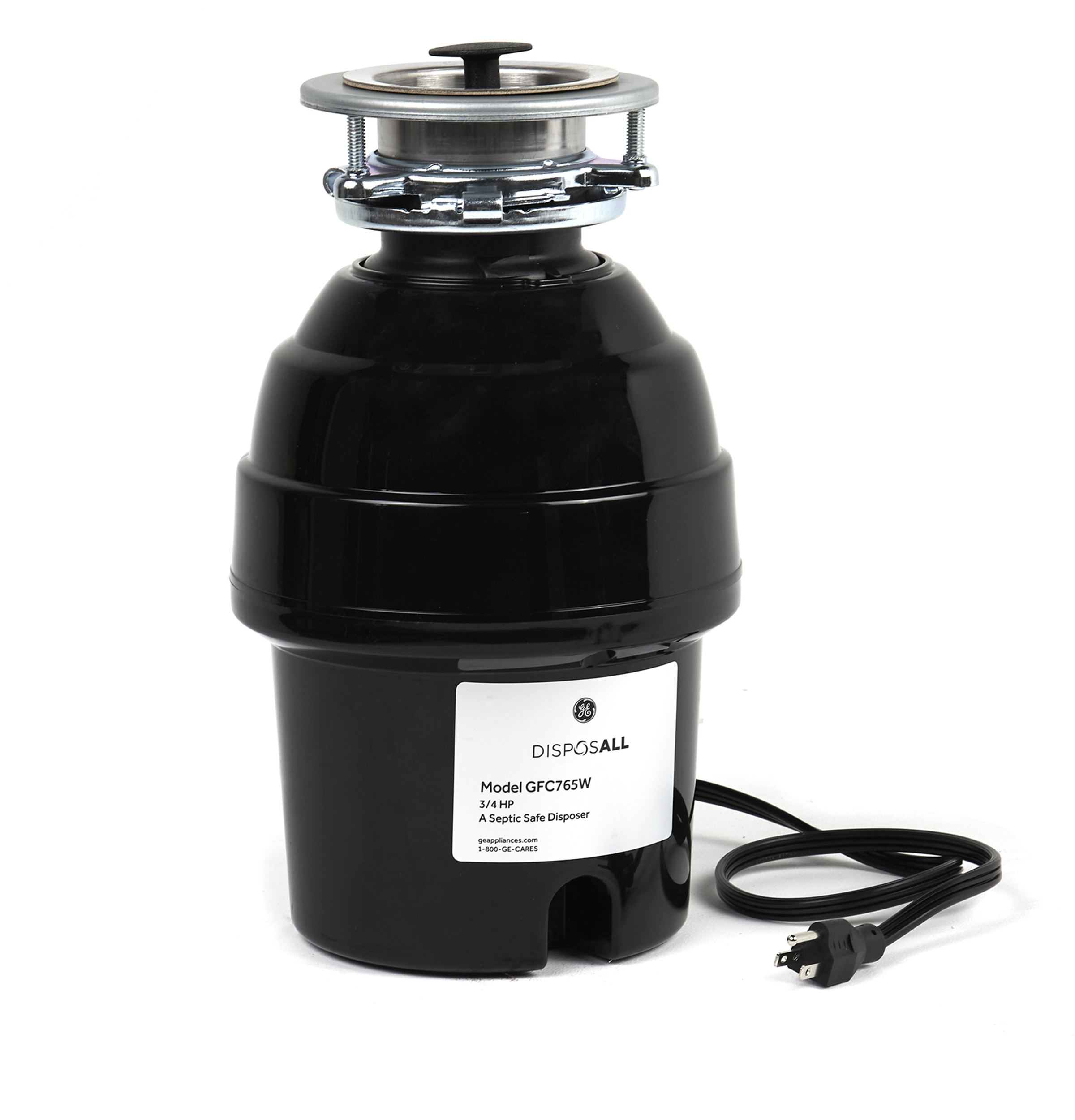 GFC765W | GE DISPOSALL® 3/4 HP Continuous Feed Garbage Disposer ...
