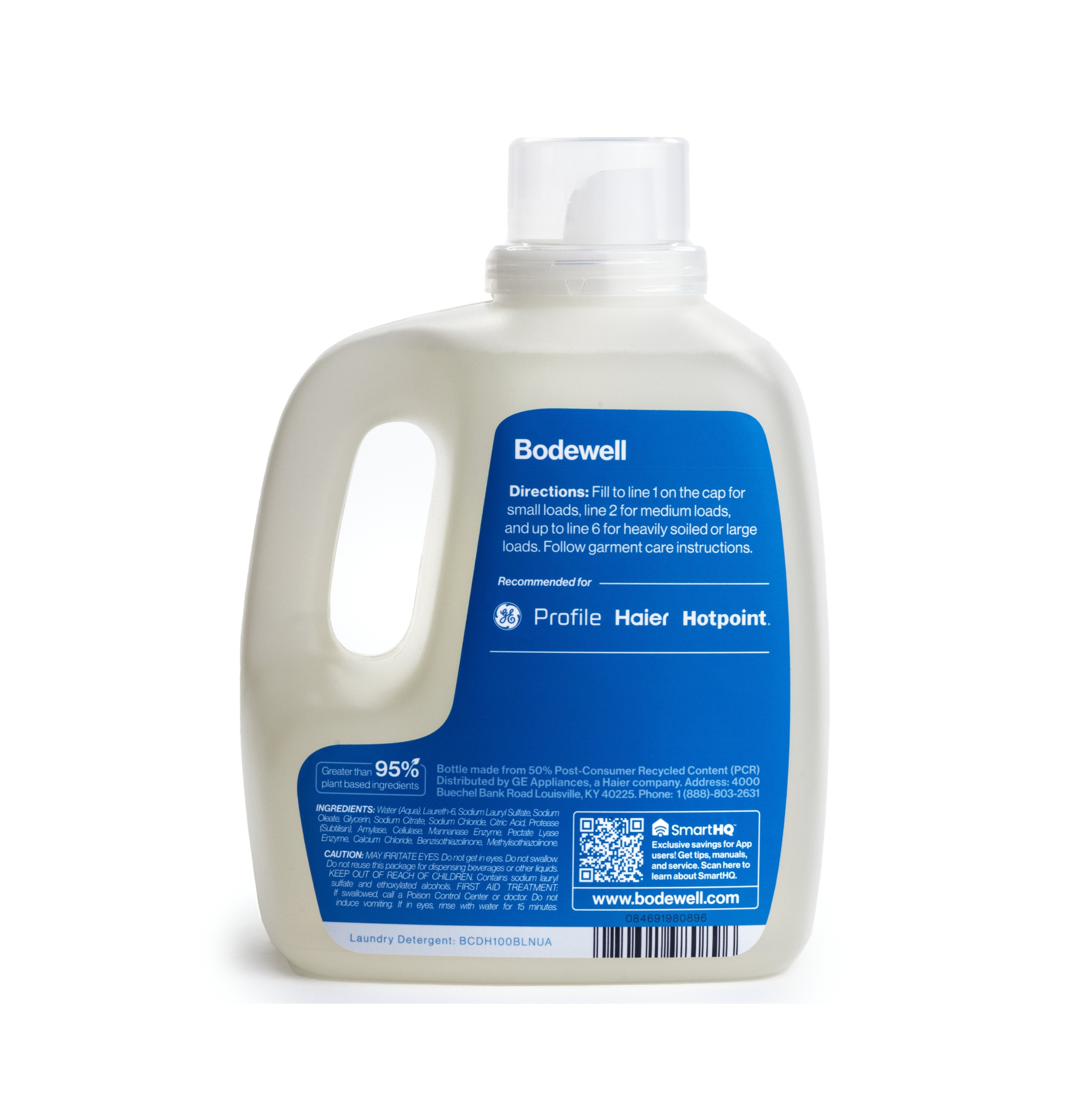 BCDH100BLNUA | Bodewell Free & Clear Liquid Laundry Detergent, 100 oz ...